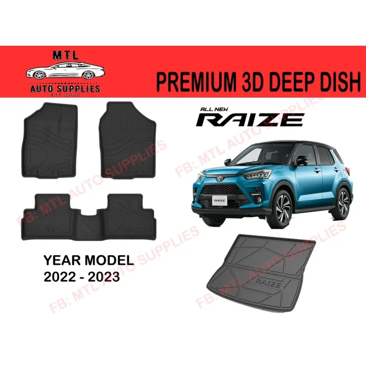 Toyota Raize 2022-2023 3D Deep Dish Matting Cargo Tray / Deep Dish ...