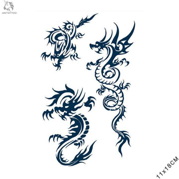 UNI Magic Tattoo Sticker Waterproof Long Lasting 15 Days Fake Tattoos ...