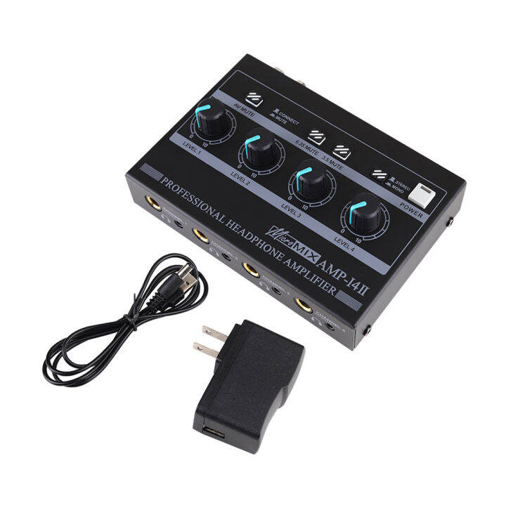 Stereo Mixer Stage Splitter Ultra Compact 6.35mm 3.5mm Headphone ...
