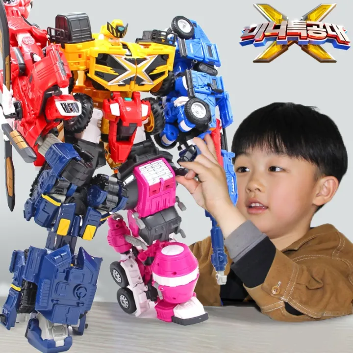 Toy Mini Force X Deformation Robot 18CM Set 5-In-1 VOLT SAMMY Korean ...