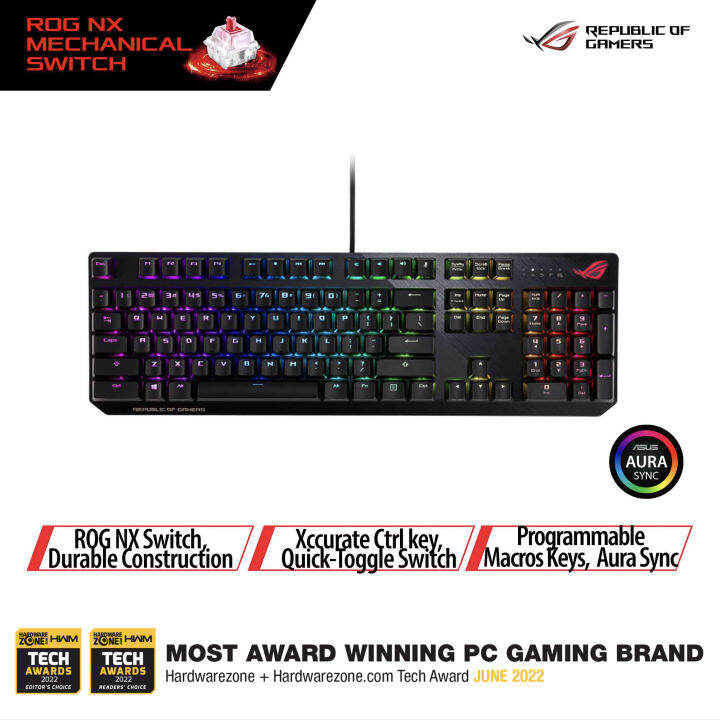 ASUS ROG Strix Scope NX Gaming Keyboard (ROG NX Mechanical Switches ...