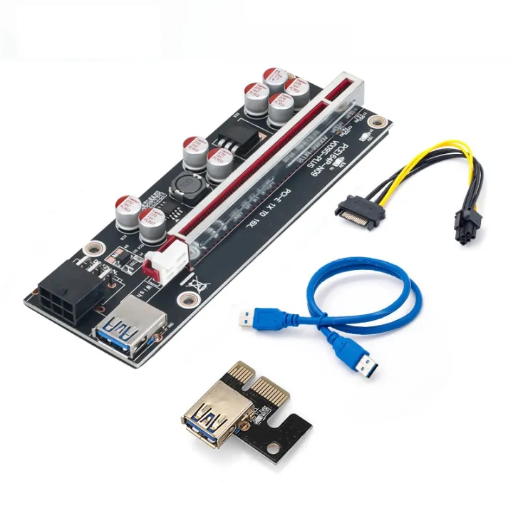 PCI-E PCIe Riser 009S PLUS Professional Express 1X 4X 8X 16X Extender ...