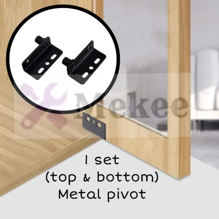 Cabinet metal pivot hinge for wood cabinet swing door with bushing top ...