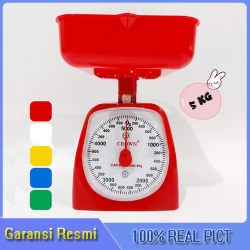 Timbangan Kue / Timbangan Plastik / Timbangan 5 Kg Crown Kitchen Scale ...
