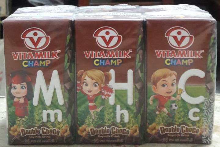 Vitamilk Champ Double Choco Soymilk Drink (110ml x 6 packs) | Lazada PH