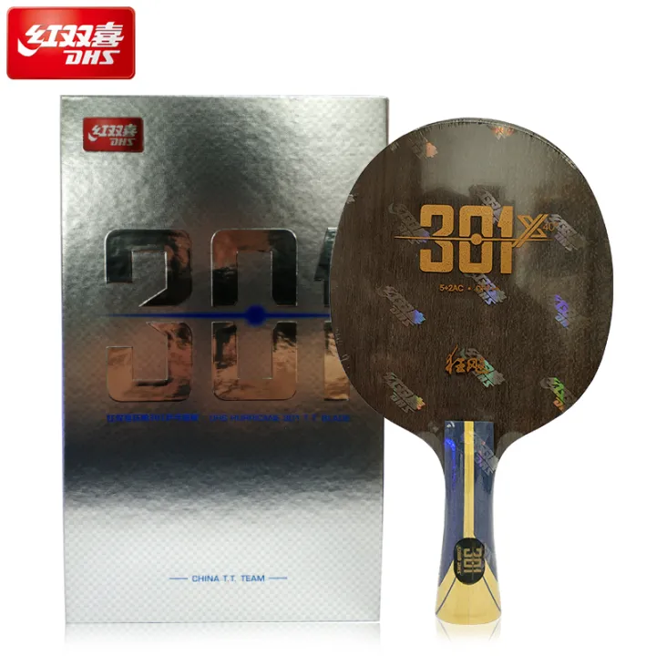 DHS 301 301X table tennis racket for 40+ ball 5 ply wood + 2 ply AL ...