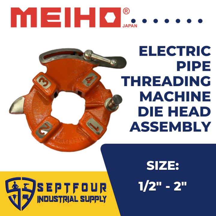 Meiho Electric Pipe Threading Machine Die Head Assembly 1/2" to 2" M50C ...