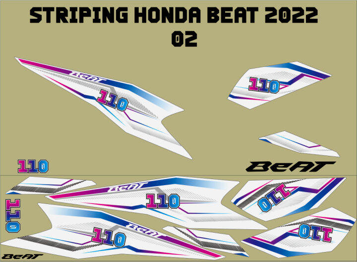 stickerCUTTING STRIPING BEAT NEW DELUXE 2021-2022 SIMPLE STYLE STRIPING ...