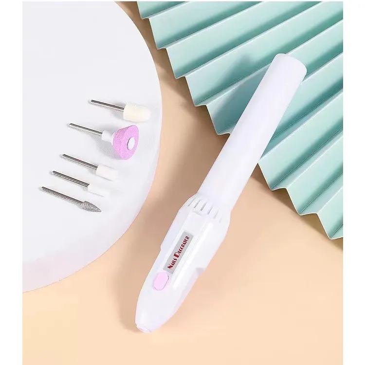 ลดกระหน่ำ ☆ชุดทำเล็บมือเล็บเท้า แบบพกพา เครื่องขัดเล็บเปลี่ยนหัว 5 หัว ...