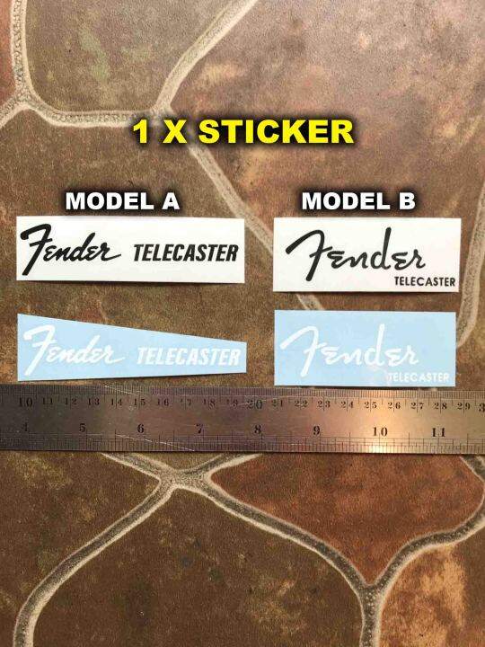 Gitar Fender Telecaster Tele Deluxe Sticker Tempel Headstock Elektrik ...