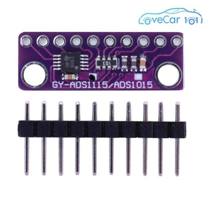 โมดูล ADC บอร์ดพัฒนา4ช่องโมดูล ADC ADS1115บอร์ดสีม่วงความแม่นยำสูง I2C ...