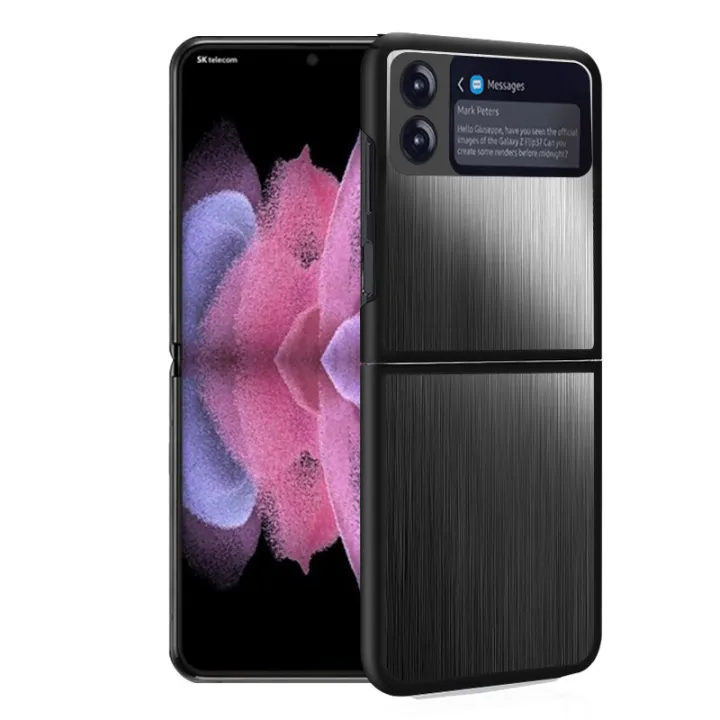 HOCE Luxury Stainless Steel Phone Case For Samsung Galaxy Z Flip 3 ...