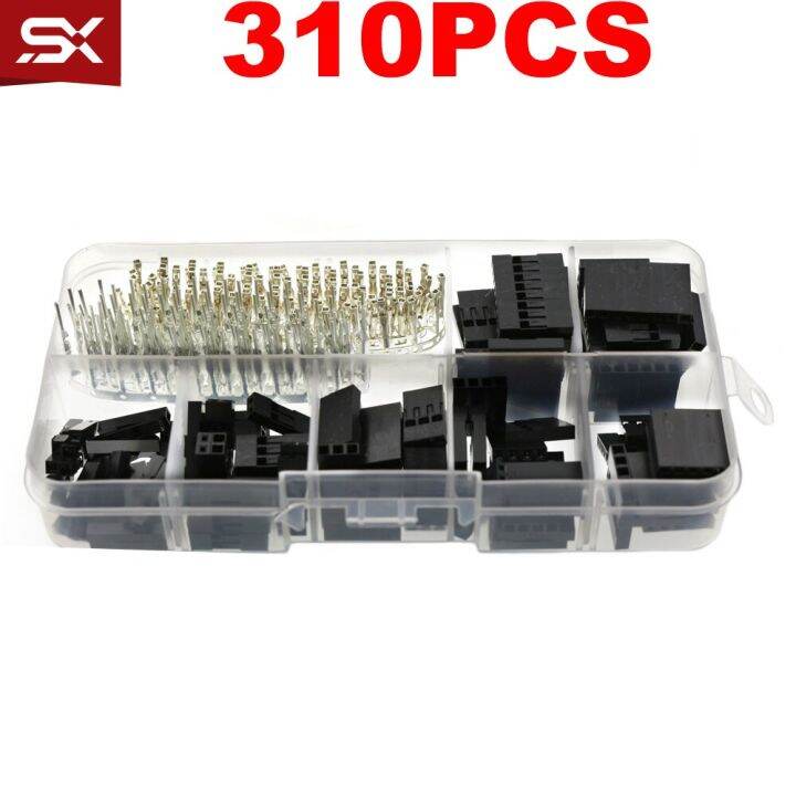 310pcs 2 54mm Jst Connector Terminal Female Male Jumper Wire Car Pin