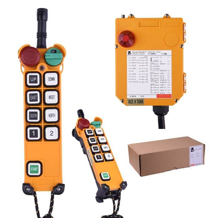 LCC F24-8D/F24-8S Telecrane Telecontrol 4 motions 8 keys single/double ...