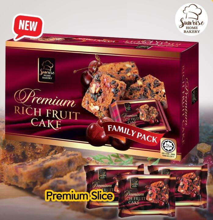 Sunrise Premium Rich Fruit Cake Family Pack (12pcs x 40g) 480g | Lazada