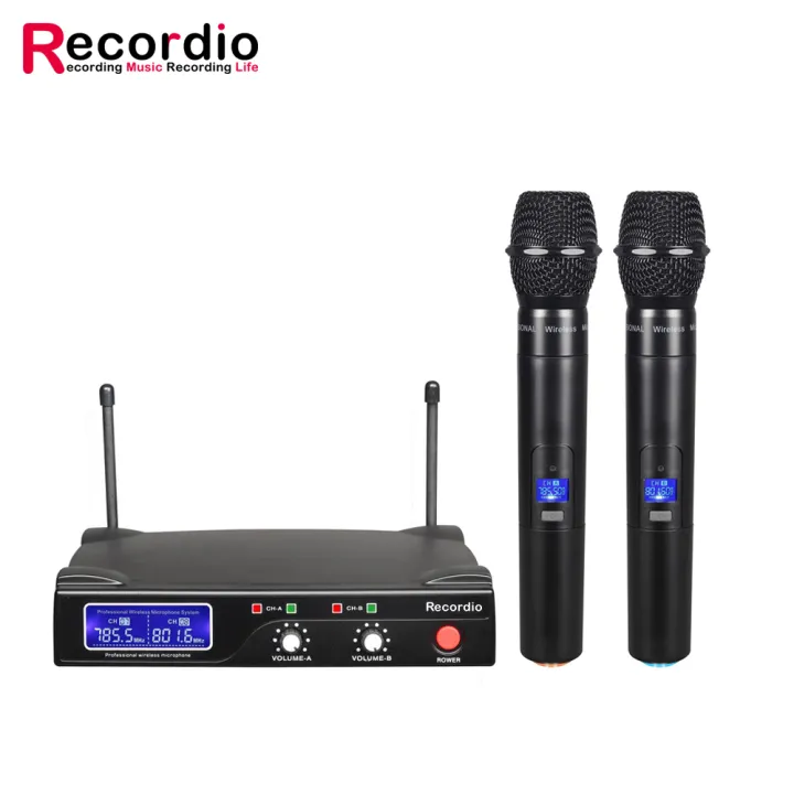 GAW-U300 Professional Two Channel UHF Wireless Microphone handheld ...