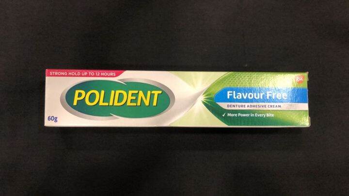 POLIDENT DENTURE ADHESIVE CREAM (FLAVOUR FREE) 60G | Lazada