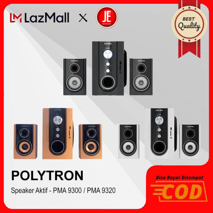 POLYTRON Sepeker multimedia Bluetooth PMA 9300 / PMA 9320 PUTIH - HITAM ...