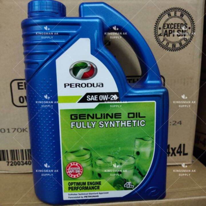 SAE 0W20 BEZZA 1.3 / MYVI 2018/ARUZ PERODUA FULLY SYNTHETIC OIL (4L ...