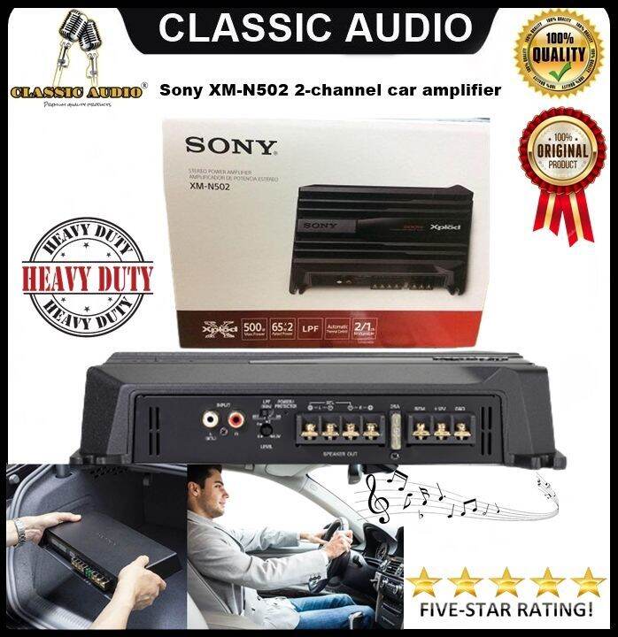 SONY XM-N502 By Classic Audio- CAR STEREO AMPLIFIER 2-channel Super Heavy Duty— 65 watts RMS x 2 ...