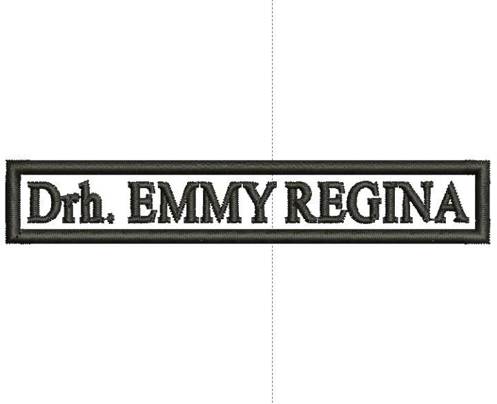 Bordir Custom Nama Dada Name Tag Badge Papan Nama Bordir Komputer ...