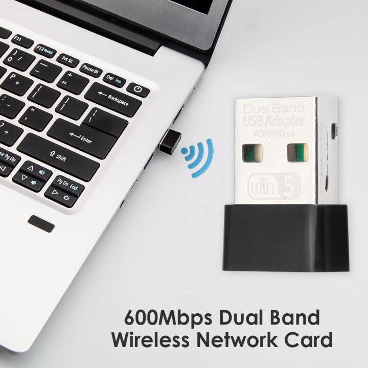 [Vktech] 600Mbps USB WiFi Adapter High Speed Dual Band 2.4GHz 5.8GHz ...