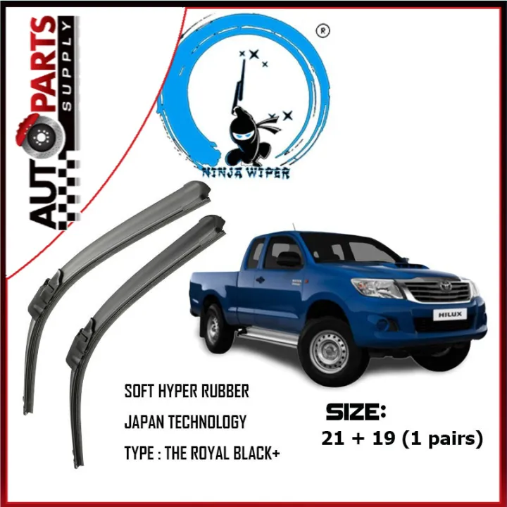🇯🇵 Ninja Wiper The Royal black+🇯🇵 TOYOTA HILUX VIGO (21"+19" 1PAIR) Car ...