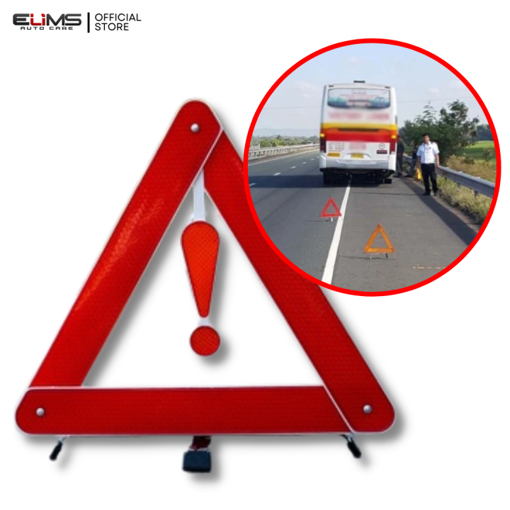 ELIMS Car Early Warning Device Triangle - Reflective, Red & Yellow ...