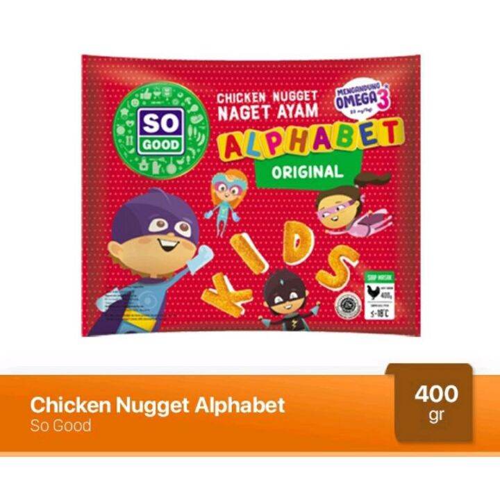 SO GOOD CHICKEN NUGGET ALPHABET 400 gram | Lazada Indonesia