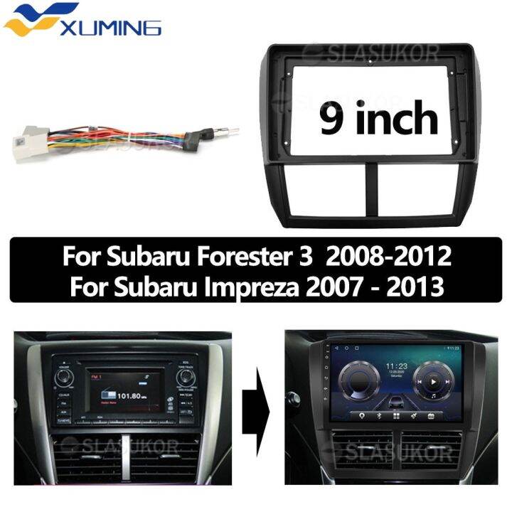 Xuming 9 Inch Car Radio Frame Kit for SUBARU Forester Impreza Auto ...