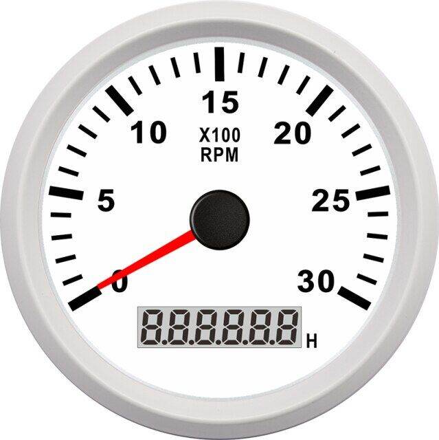 Diesel Engine Car Tachometer RPM Gauge Hour Meter REV Counter 3000RPM ...