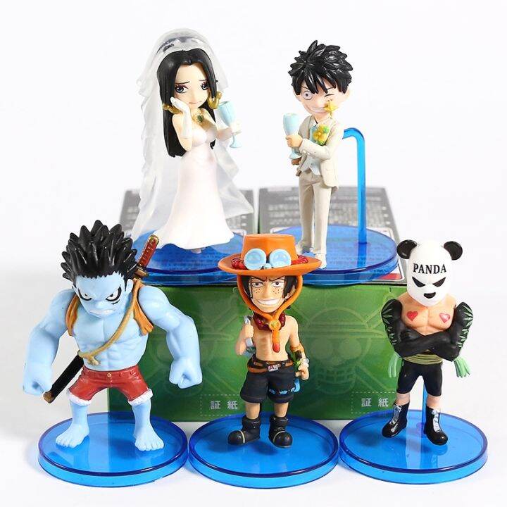 One Piece Luffy Nightmare Ace Wedding Dress Boa Hancock Panda โมเดล ...