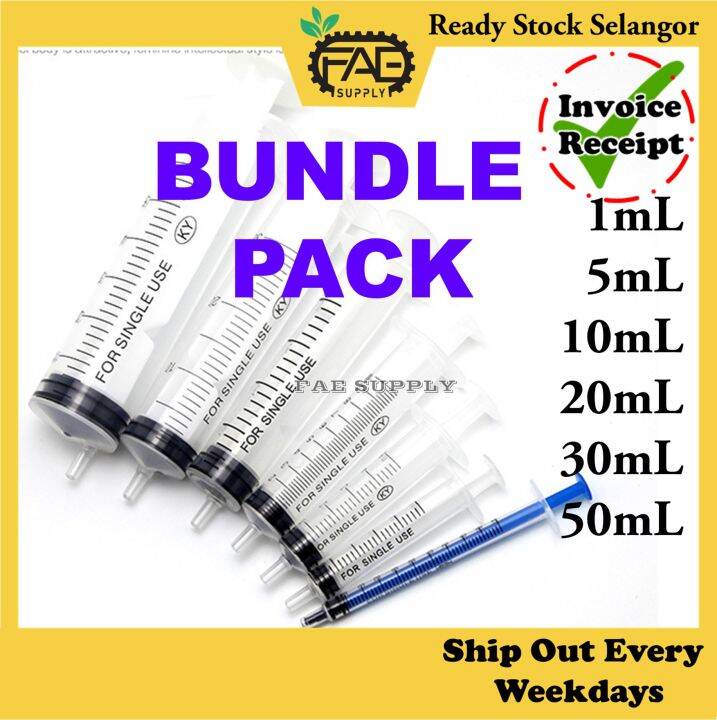 Bundle Picagari Syringe 1/5/10/20/50/60/100/150/200/300/500 ml CC ...