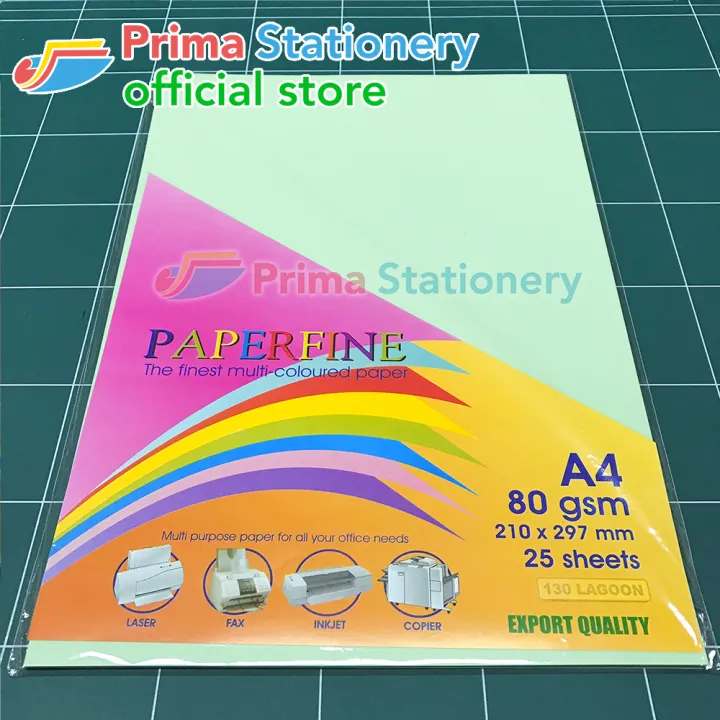 Paperfine Kertas HVS Warna A4 Lagoon Sinar Spectra IT 130 | Lazada ...