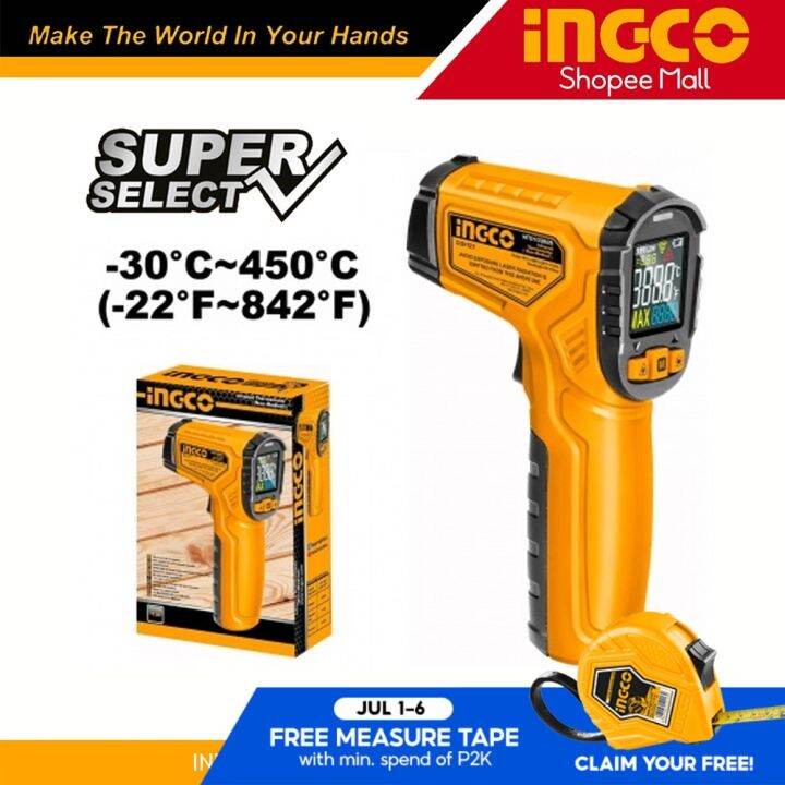 Ingco HIT010381 / HIT0155026 Infrared Digital Thermometer Thermal ...