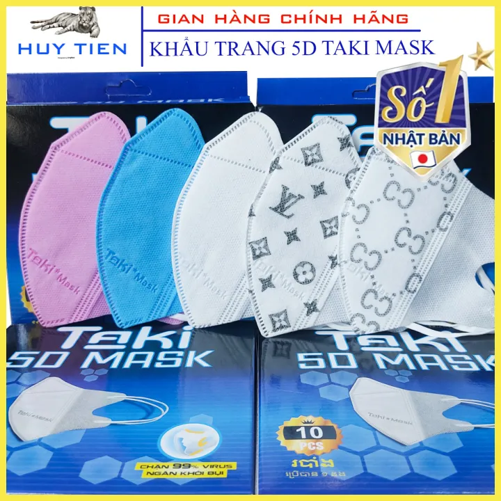 Khẩu trang 5D Taki Mask(10 cái/hộp), sản xuất theo quy trình của Nhật ...