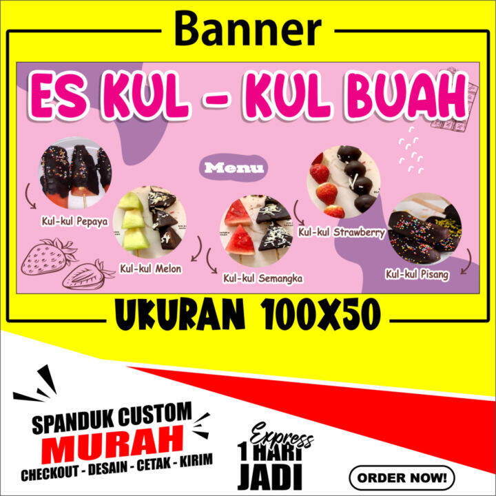 Banner ES KUL KUL, Spanduk ES KULKUL 100X50cm, COD, ES KUL KUL | Lazada ...
