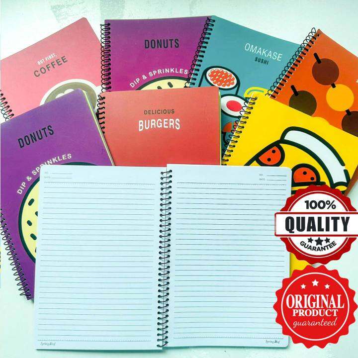 ADVANCE Spring Leaf Spiral Notebook FOODIE Series 80 Leaves 6x8.5 ...