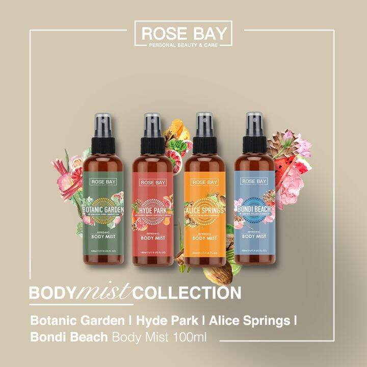 Body Mist Essential Pack - Contains 4 variants of Rose Bay Mist ...