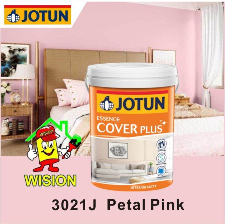 3021J PETAL PINK 1L / 5L /15L JOTUN Essence Cover Plus ( Matt ) / INTERIOR PAINT / Cat Rumah ...