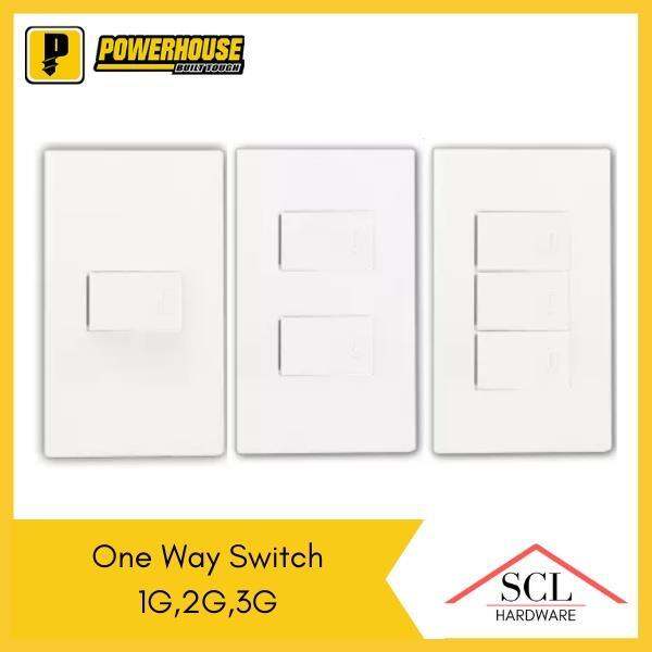 Powerhouse Electric One Way Switch Set 1 Gang 2 Gang 3 Gang | Lazada PH
