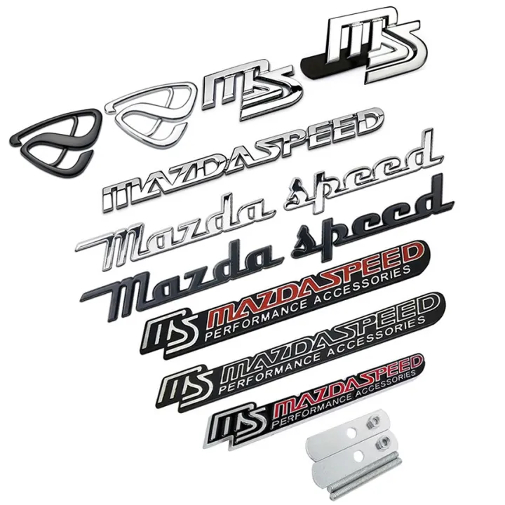 Upgrade Modified MS Mazdaspeed Metal Car Body Sticker for Mazda Auto ...