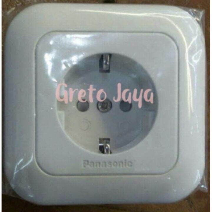 ( Panasonic ) Stopkontak Stop Kontak + Ada Pengaman Tanam Tembok IB ...