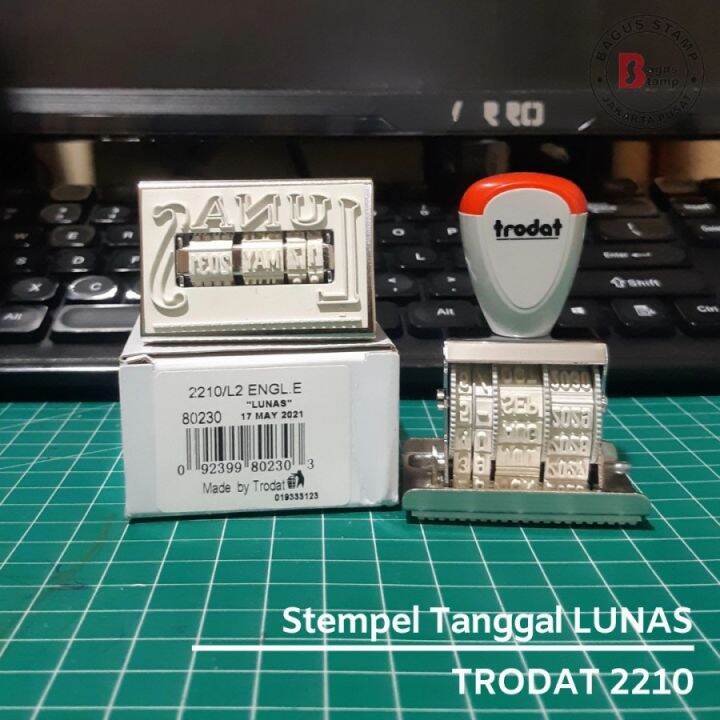 Stempel Tanggal dan Paid Lunas Received Manual Trodat 2210 | Lazada Indonesia
