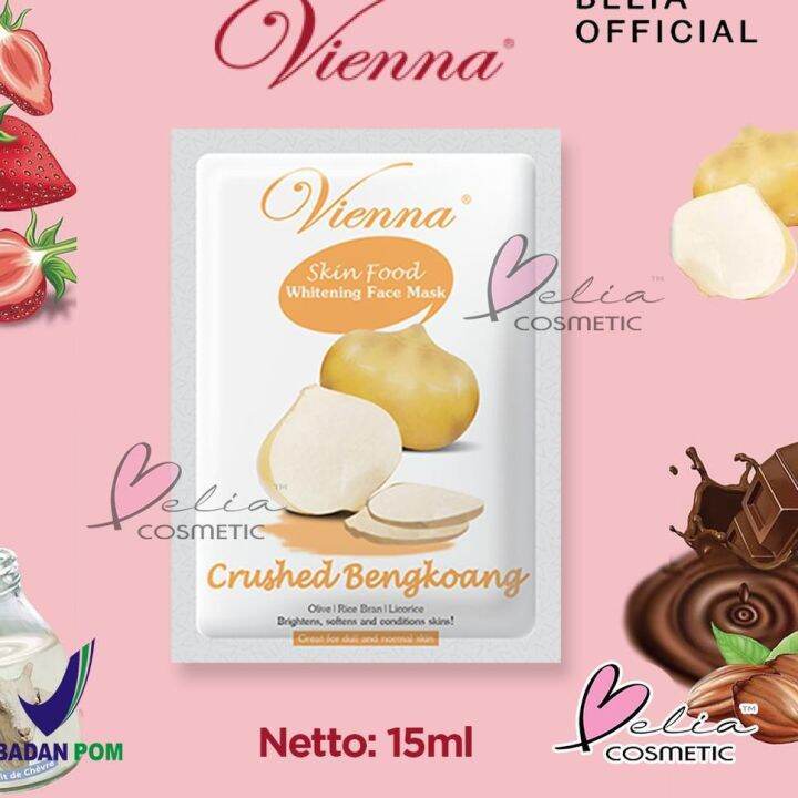 VIENNA SKIN FOOD CRUSHED BENGKOANG FACE MASK CLAY - 15ML SACHET ...
