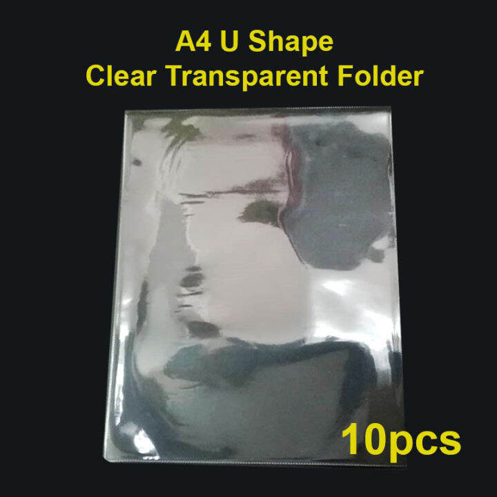 High Quality PVC A4 Clear Transparent U Shape Folder for Documents ...