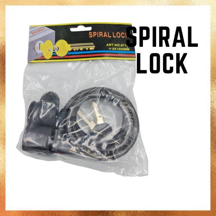 BIKE LOCK SPIRAL KEY TYPE | Lazada PH