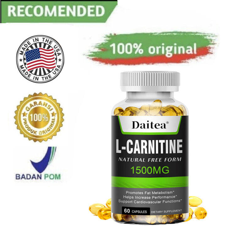 L Carnitine 1500mg L Carnitine 120 Capsules Fat Burner Pembakar Lemak