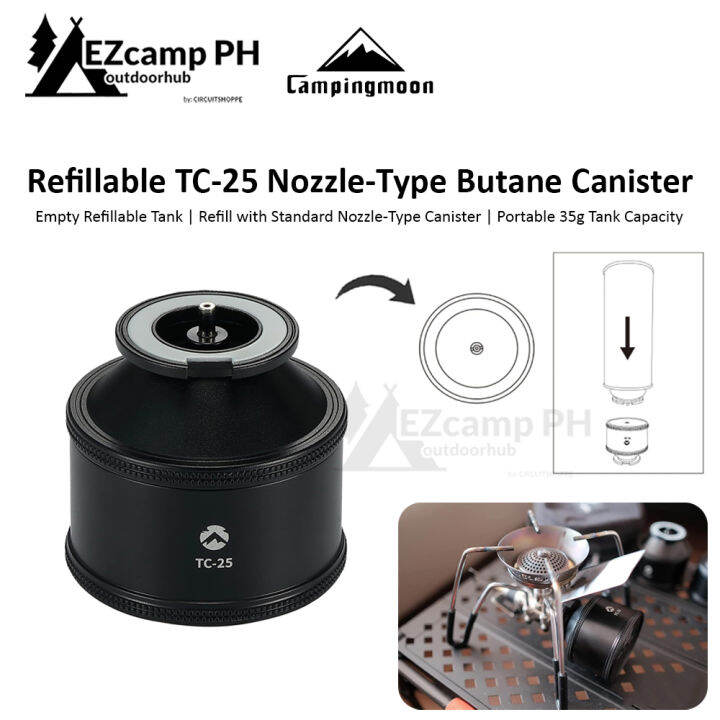 CAMPINGMOON TC-25 Black Refillable Empty Mini Pocket Tank 35g Standard ...