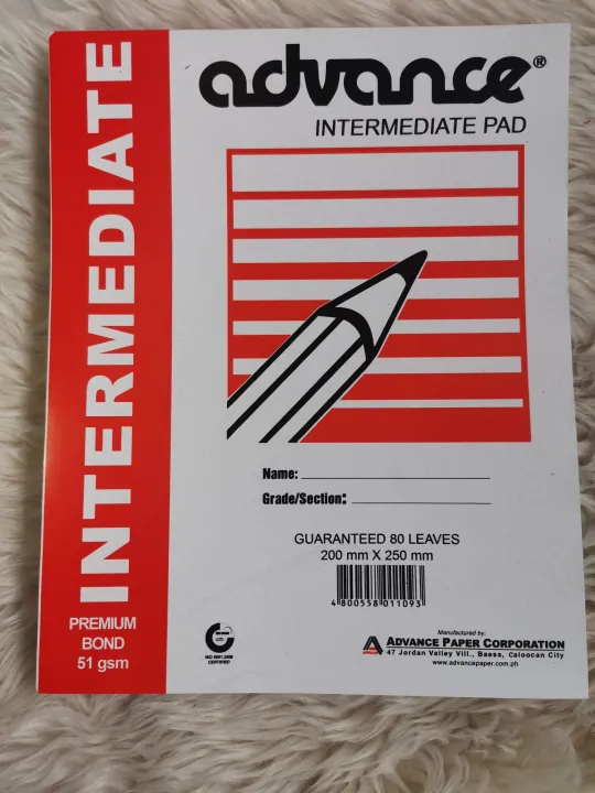 Advance Intermediate Pad 80 Leaves | Lazada PH